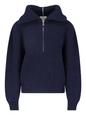 Malo Half Zip Sweater - Blue