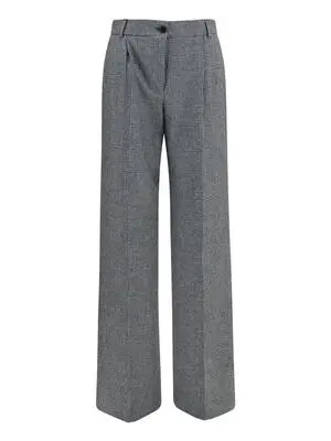 Dolce & Gabbana Prince Of Wales Tailored Trousers - Grey