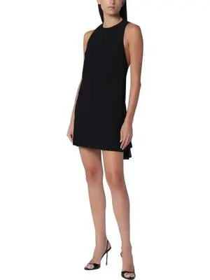 ROTATE BY BIRGER CHRISTENSEN Trapeze Mini Dress In Crepe - Black