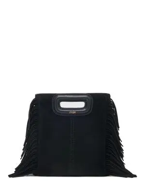 MAJE Maje Suede Mini M Bag With Fringes