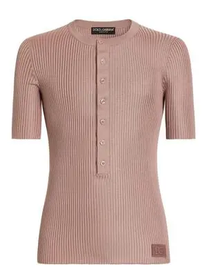 Dolce & Gabbana Serafino Silk Pullover - Pink