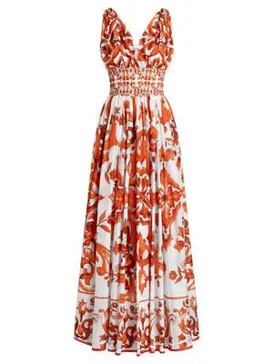 Dolce & Gabbana Majolica-print Maxi Dress - Multicolor
