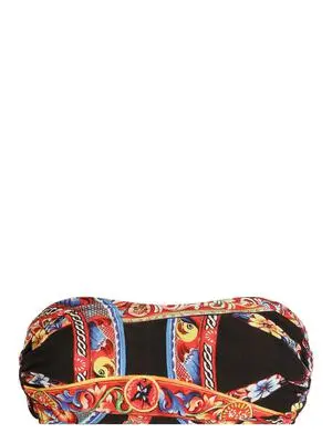 Dolce & Gabbana Dolce & Gabbana Carretto-Print Viscose Jersey Top Multicolor