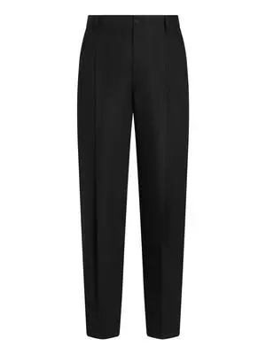 Dolce & Gabbana Tailored Linen Trousers - Black