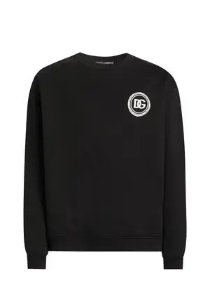 Dolce & Gabbana Jersey Sweatshirt With Patch - Black