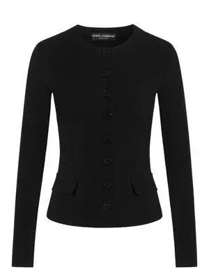 Dolce & Gabbana Wool Fitted Jacket - Black