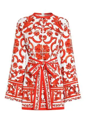 DOLCE & GABBANA Dolce & Gabbana Majolica Print Charmeuse Shirt