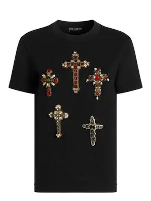 DOLCE & GABBANA Dolce & Gabbana Embroidered Cotton T-Shirt