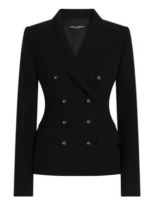 Dolce & Gabbana Double Wool Crêpe Double-breasted Jacket - Black