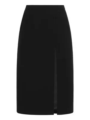 DOLCE & GABBANA Double Wool Skirt With Front Slit
