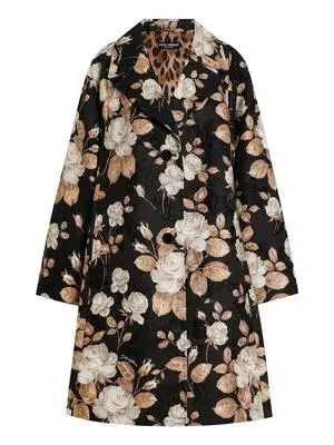 Dolce & Gabbana Dolce & Gabbana Vintage Rose Single-Breasted Coat Print