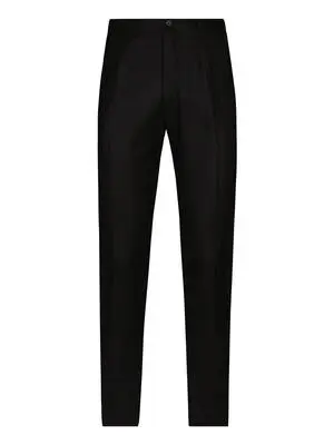 Dolce & Gabbana Tailored Flannel Pants - Black