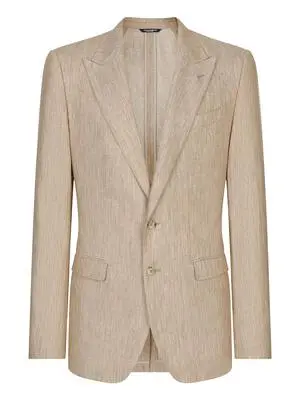Dolce & Gabbana Single-breasted Linen Taormina Jacket - Multicolor