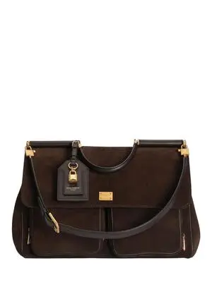 Dolce & Gabbana My Sicily Handbag In Split Calfskin - Multicolor
