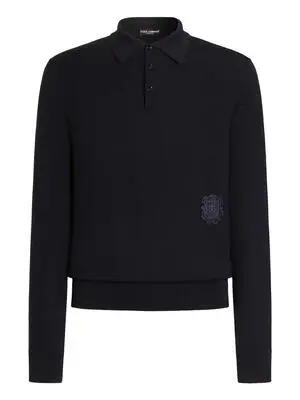 Dolce & Gabbana Virgin Wool Polo Shirt - Blue