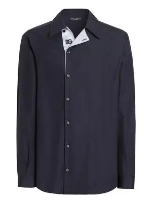 Dolce & Gabbana Martini Cotton Poplin Shirt - Blue