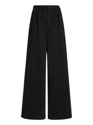 Dolce & Gabbana Fleece Trousers With Contrast Stripe - Black