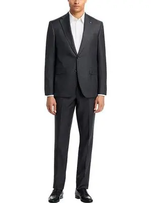 JACK VICTOR Esprit Regular Fit Sharkskin Suit - Charcoal