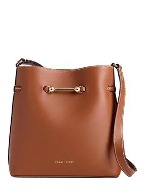 Strathberry Corda Leather Bucket Bag - Chestnut