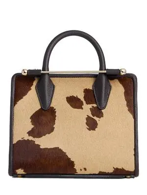 Strathberry Mini Calf Hair Tote - Sand Multi