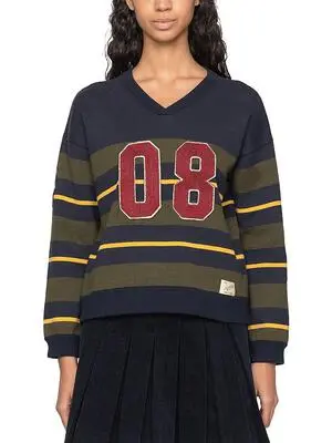 Sea Mina V Neck Sweater - Green