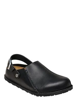 BIRKENSTOCK Lutry Leather Premium Clogs - Black