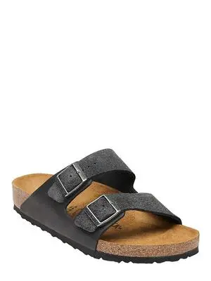 BIRKENSTOCK Birkenstock Arizona Mixed Leather Sandals Charcoal