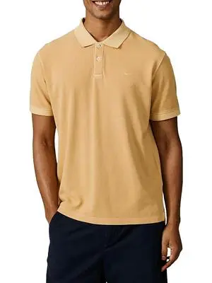 Aubin Lusby Short Sleeve Pique Polo Shirt - Lemon
