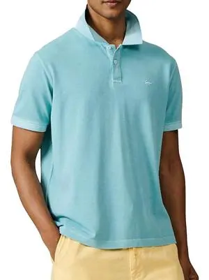 Aubin Lusby Short Sleeve Pique Polo Shirt - Washed Mint