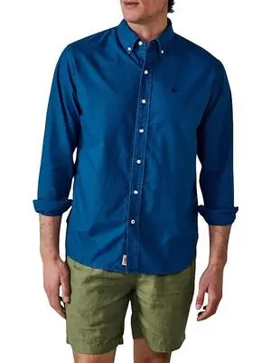 Aubin Horkstow Lightweight Oxford Shirt - Bright Blue