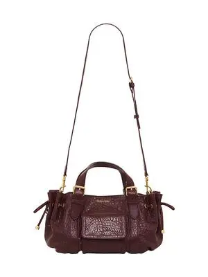 Gerard Darel 18h Medium Leather Handbag - Redwine