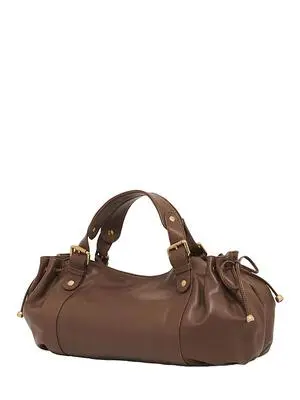 Gerard Darel 24h Large Leather Handbag - Taupe