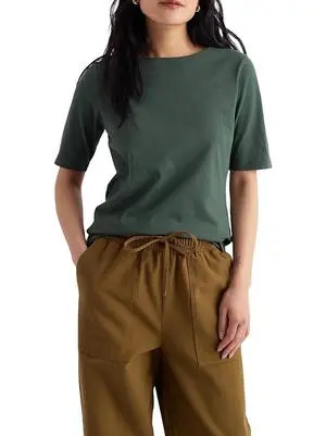 SEASALT CORNWALL Boat Neck T-shirt - Light Coppice