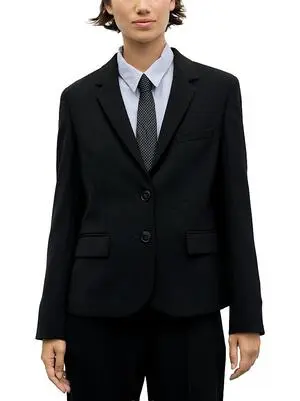 Gerard Darel Two-button Notch Lapel Blazer - Black