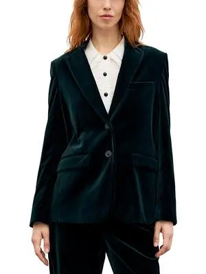 Gerard Darel Jyna Velvet Blazer - Green