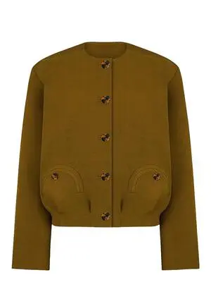BLAZÉ MILANO O'madeleine Altai Button Front Jacket - Green