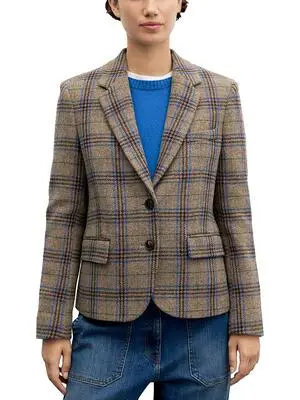 Gerard Darel Printed Blazer - Camel
