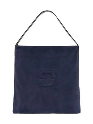 Gerard Darel Lady Gd Suede Leather Tote - Ink