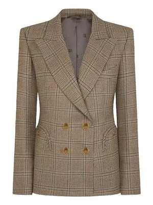 BLAZÉ MILANO Saona Charmer Double Breasted Blazer - Beige