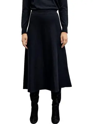Gerard Darel A-line Midi Skirt - Black