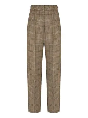 BLAZÉ MILANO Saona Fox Wool Pants - Beige
