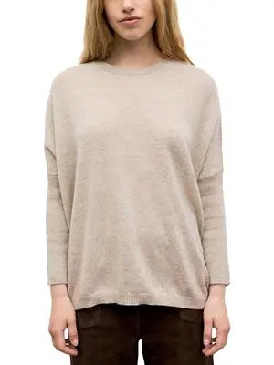 Gerard Darel Gerard Darel Reta Cashmere Sweater With Ribbed Sleeves Beige