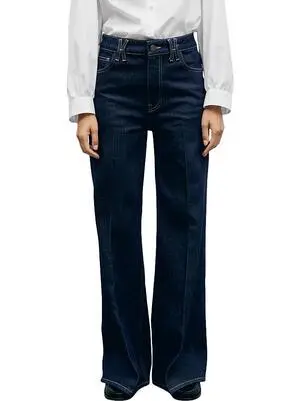 Gerard Darel Bianca High Rise Straight Jeans - Blue