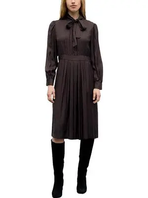 Gerard Darel Tie Neck Dress - Cinnamon