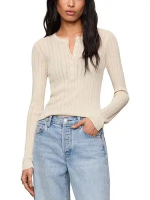 Z Supply Rowena Fine Knit Henley Sweater - Sandstone