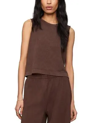 Z Supply Z Supply Sloane Cotton Jersey Muscle Tee Dark Chocolate