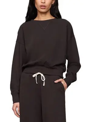 Z Supply Cotton Crewneck Sweatshirt - Ash Black