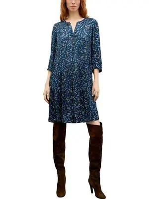 Gerard Darel Caly Tiered Dress - Navy