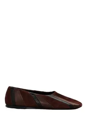 Proenza Schouler Leather & Suede Paneled Flat Slip-ons - Black/espresso Multi