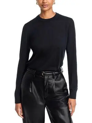 Michael Kors Merino Wool Blend Crewneck Sweater - Black